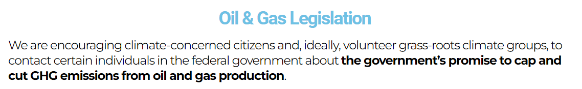 Oil & Gas Legislation - Climate Messengers Canada